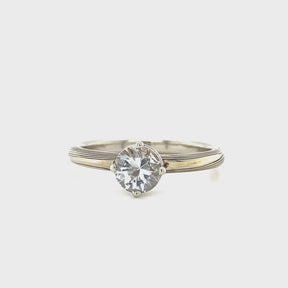 The Four-Prong Goshenite Mokume Solitaire – W.R. Metalarts