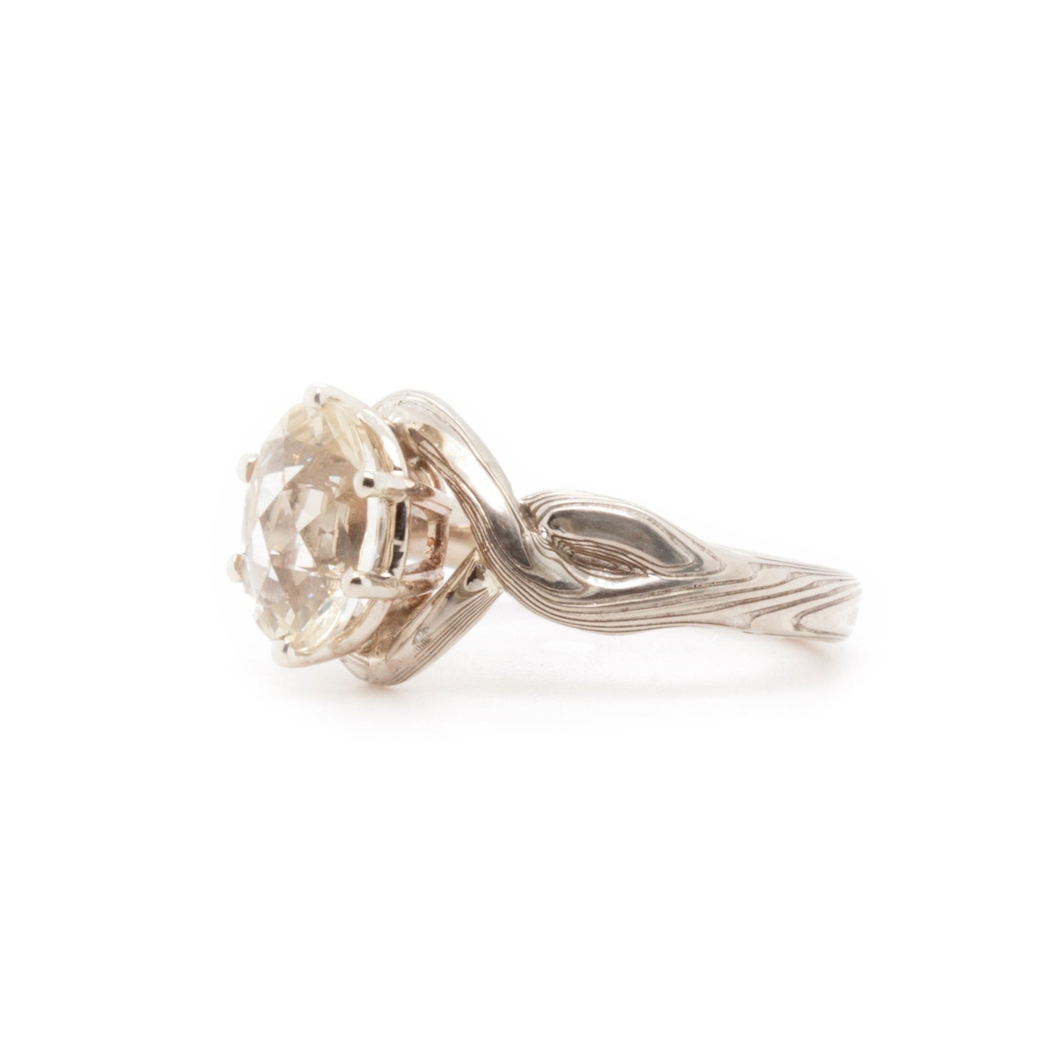 The Oval Sunstone Mokume Twist – W.R. Metalarts